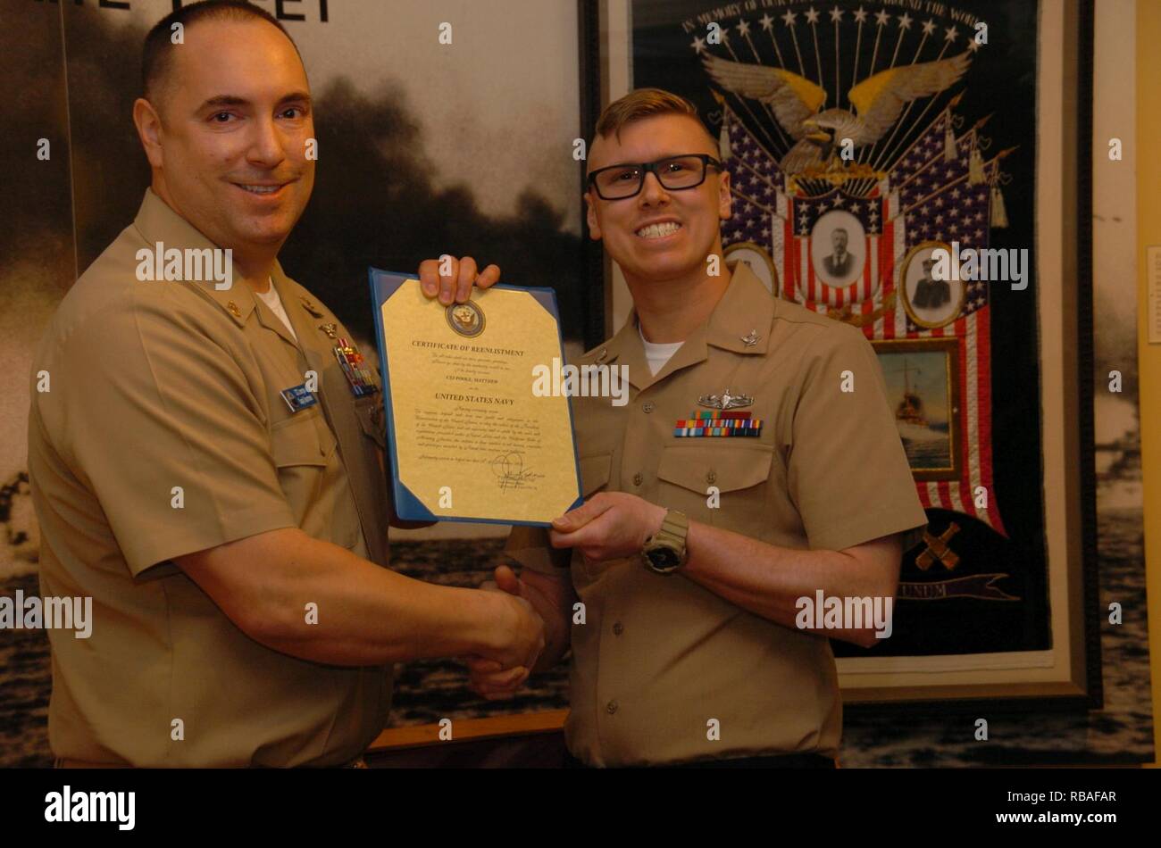 The Hampton Roads Naval Museum hosted a re-enlistment ceremony in its ...