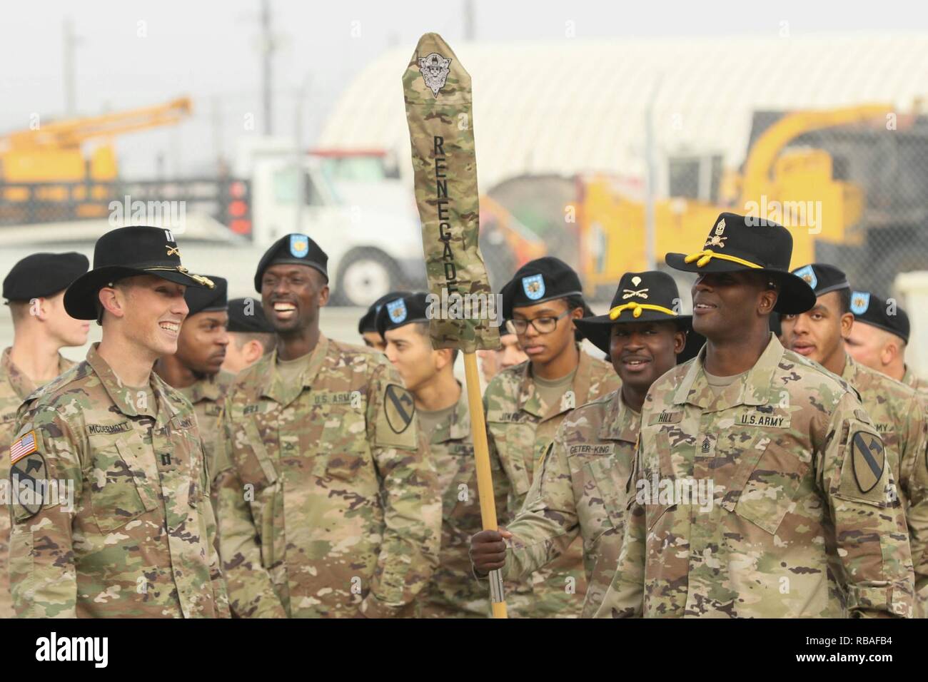 Capt. Nathaniel McDermott, commander, and 1st Sgt. Anthony Hill, first ...