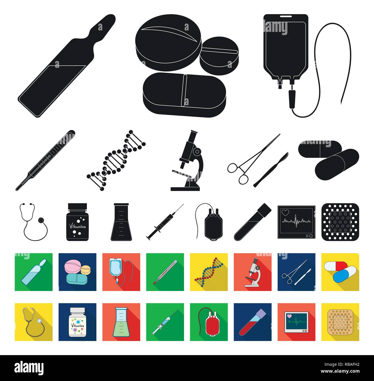 analysis,black,flat,blood,cardiogram,clamp,collection,design,diagnosis ...