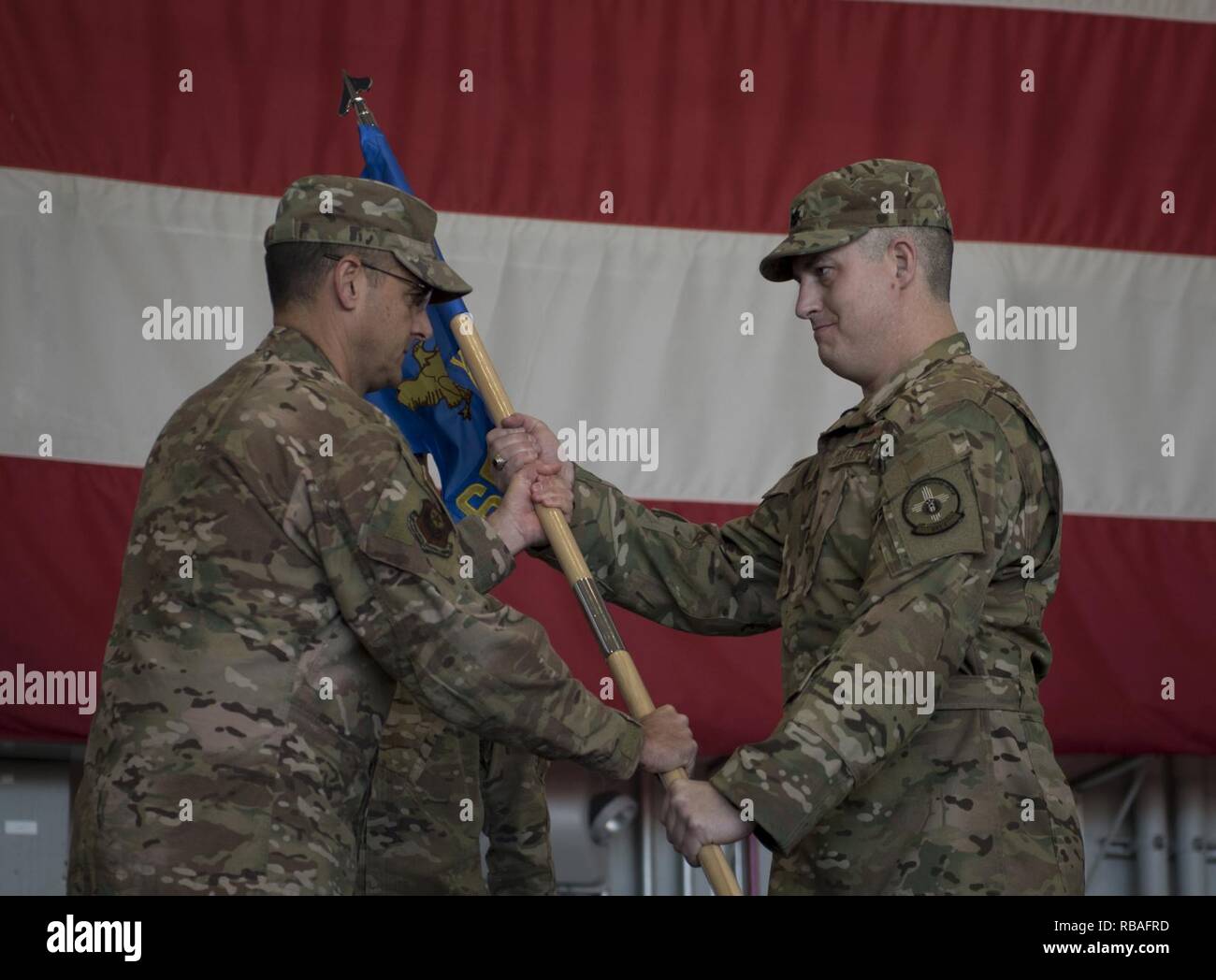 U.S. Air Force Col. James Mott, left, commander of the 1st Special ...
