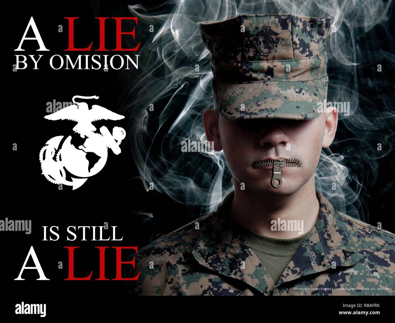 Poster created to encourage Marines to maintain their integrity and not ...