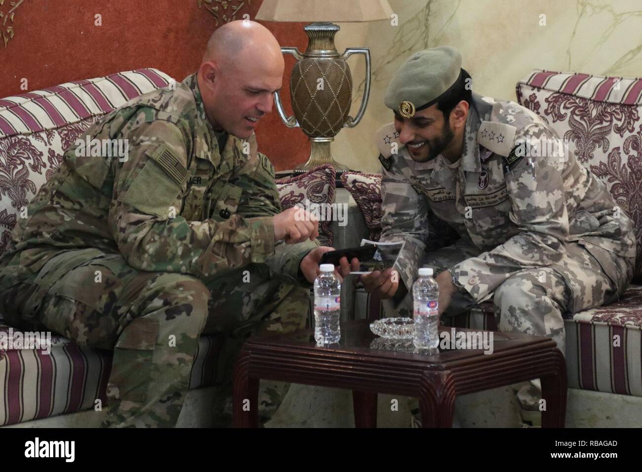 Maj. Chris Metzger, left, Task Force Spartan training and exercise ...