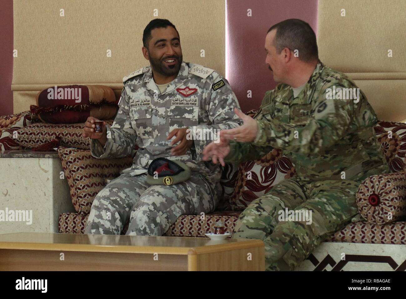 Capt. Jesse Pope, right, the lead Task Force Spartan training and ...