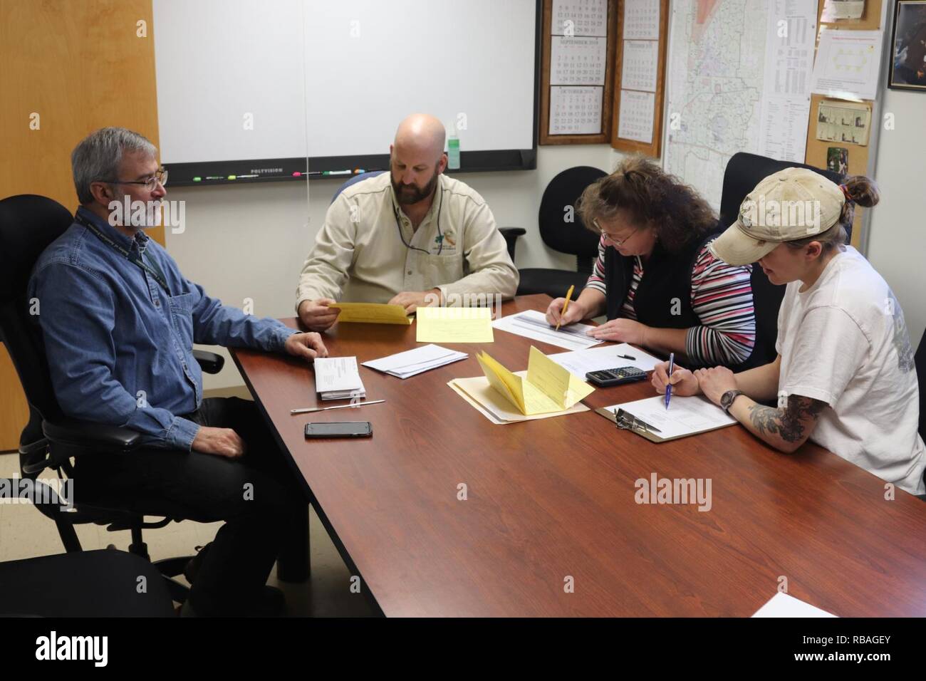 (From left) Forester James R. Kerkman, Forestry Technician Charles ...