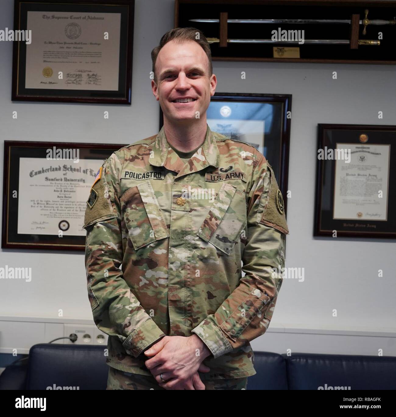 U.S. Army Maj. John P. Policastro is the regimental judge advocate for ...