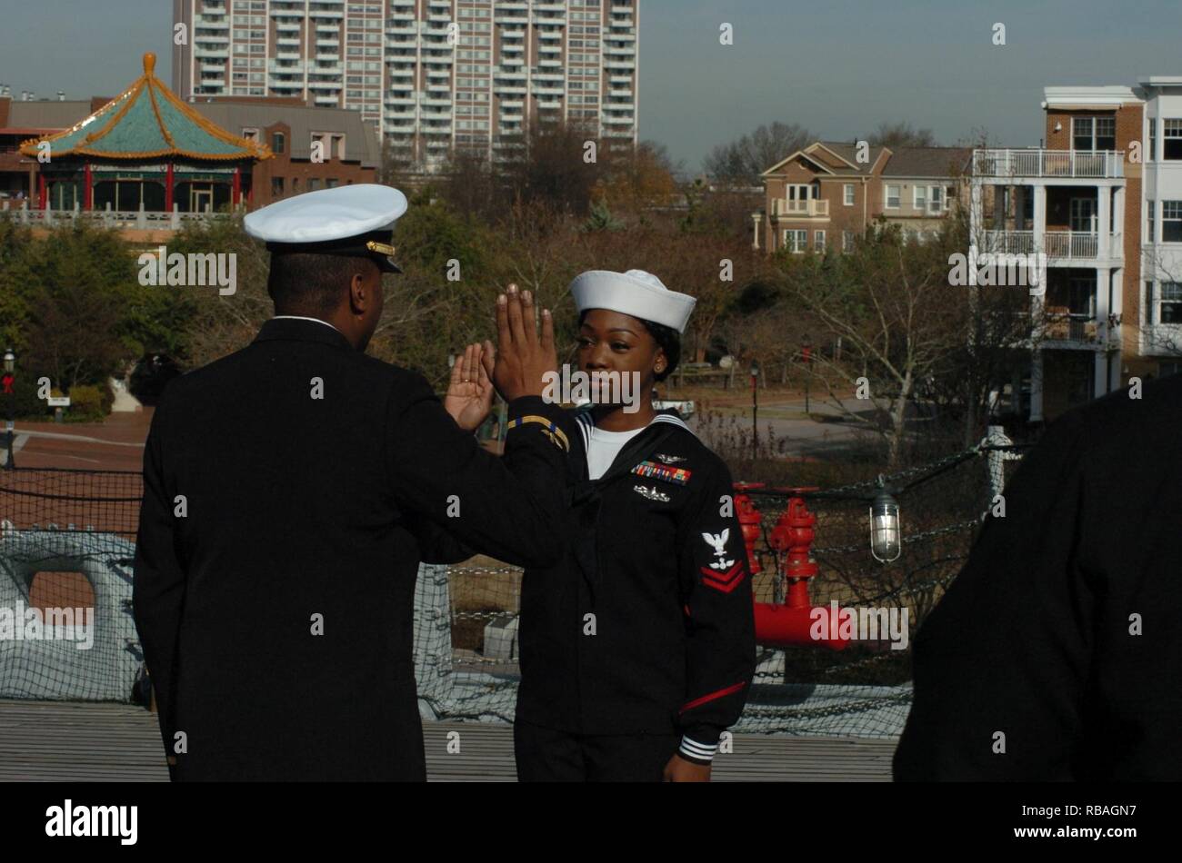 AO2(AW/SW/IW) Jessica Hawkins, assigned to the USS George H.W. Bush ...
