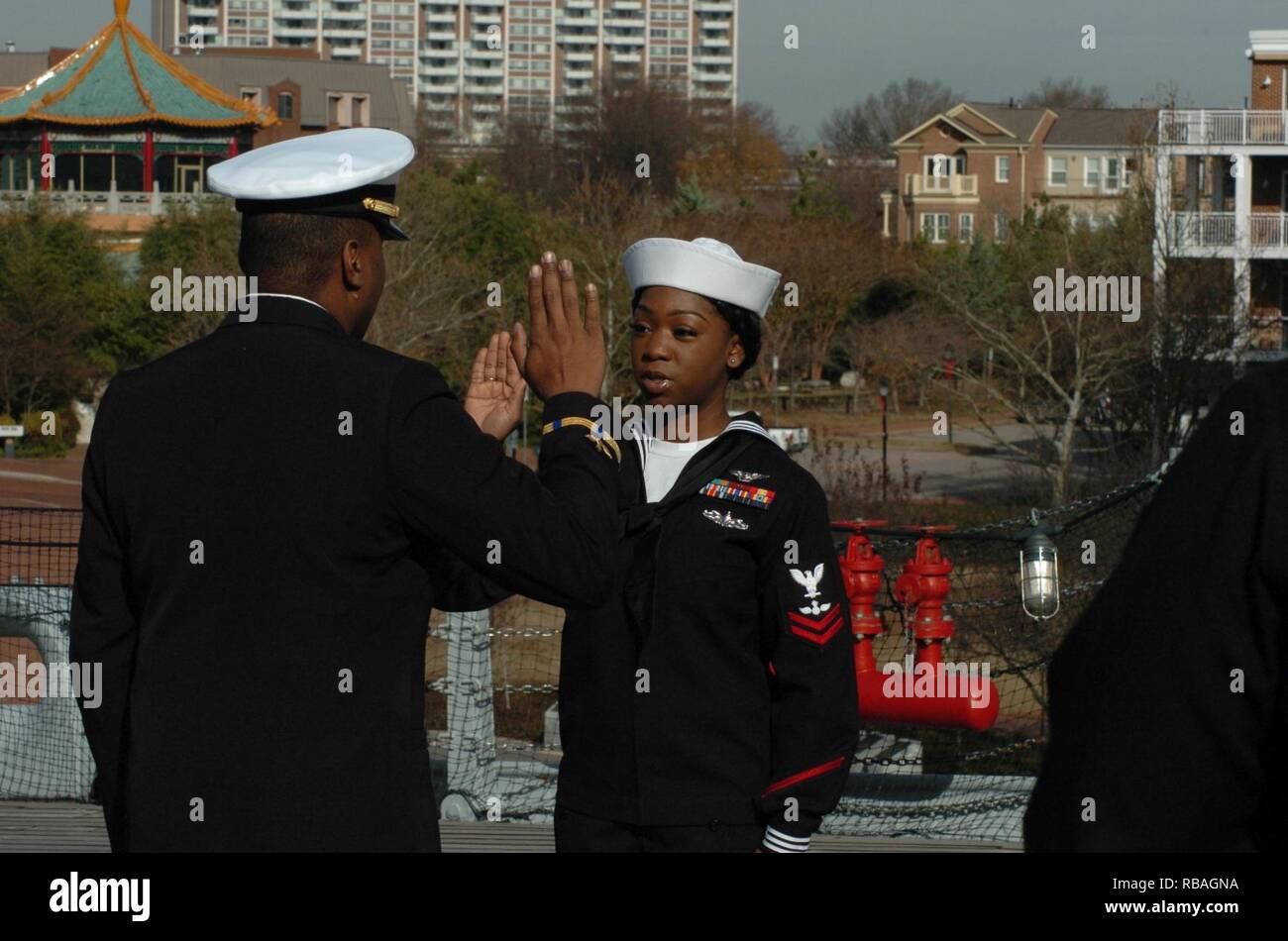 AO2(AW/SW/IW) Jessica Hawkins, assigned to the USS George H.W. Bush ...