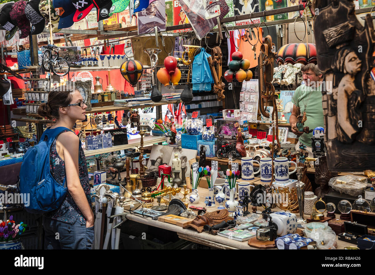 The Netherlands, Amsterdam, Waterloo Plein flea market Stock Photo - Alamy