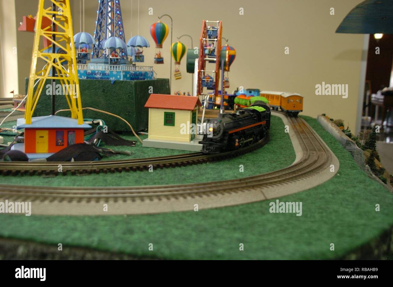 A massive model train exhibit featuring S gauge trains, was on display ...