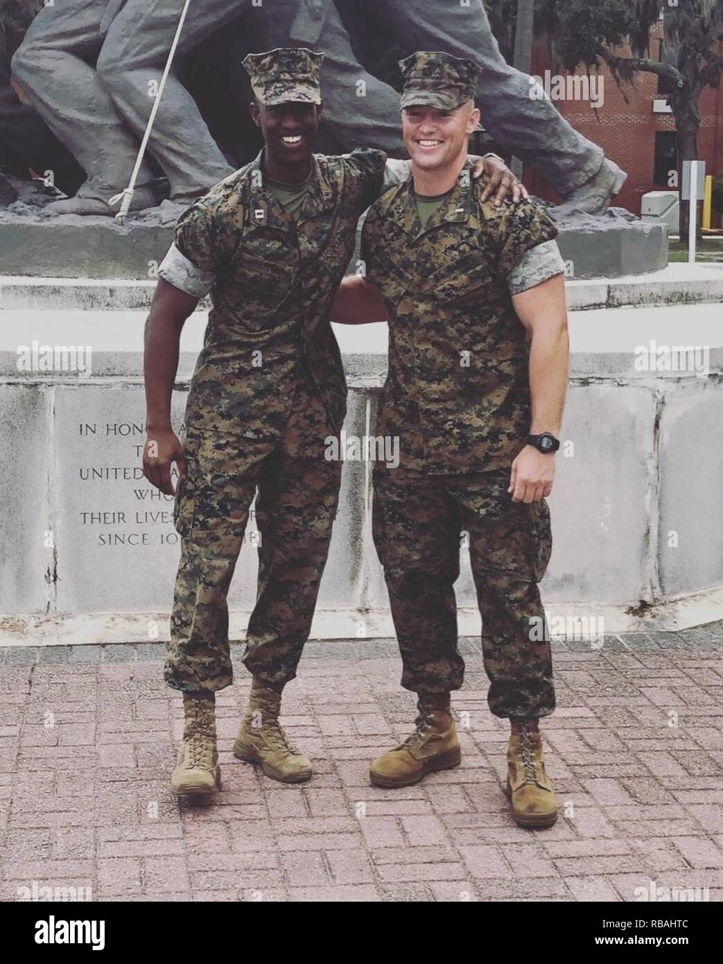 Capt. Ziaire O'Brien, left, and 1st Lt. Luke Johnson started out as ...