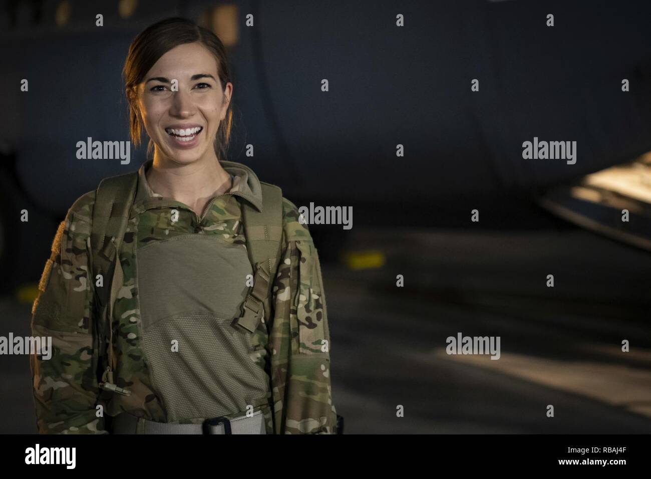 U.S. Air Force Capt. Blair Hoffman with the 75th Expeditionary Airlift ...