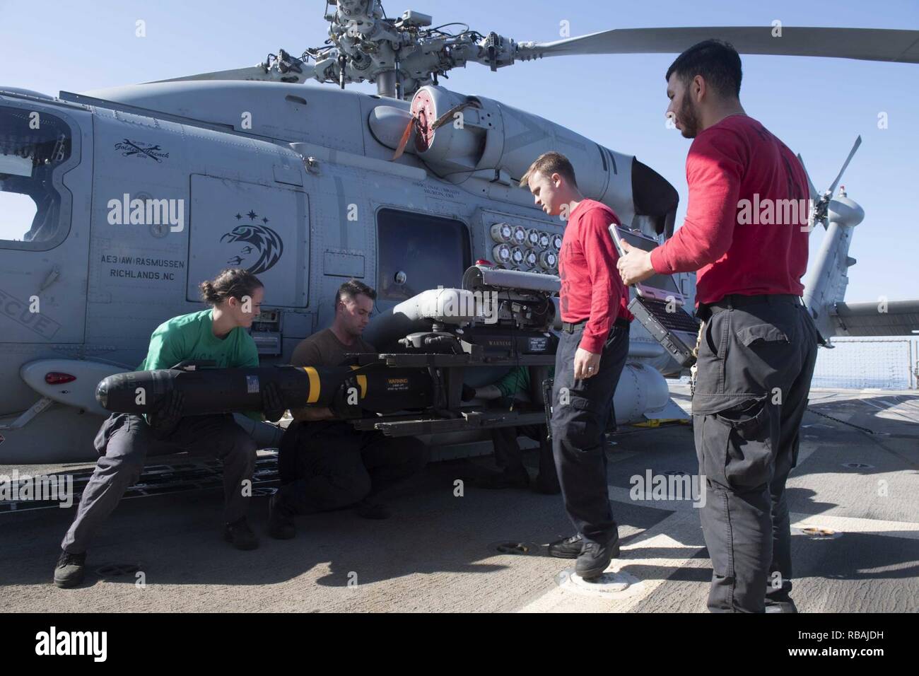 U.S. Sailors, assigned to Helicopter Maritime Strike Squadron (HSM) 71 ...