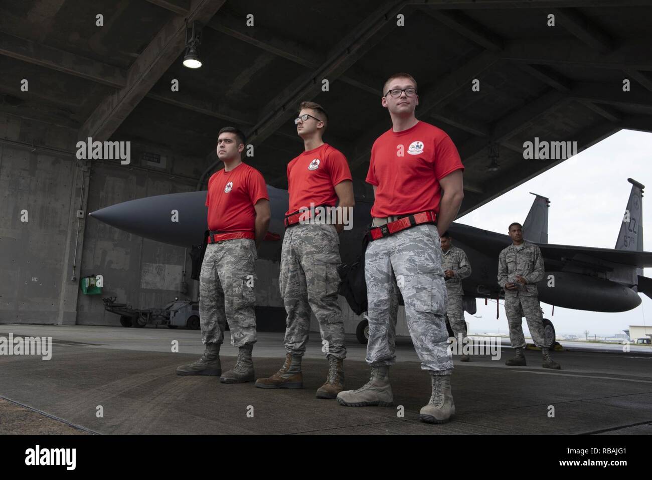 From left to right, U.S. Air Force Staff Sgt. Marcus Brun, Airman 1st ...