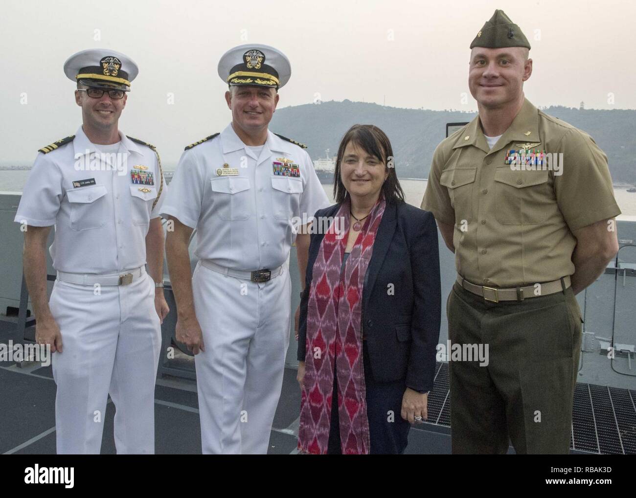 VISAKHAPATNAM, INDIA (Dec. 22, 2018) Left to right, Lt. Cmdr. Joseph ...