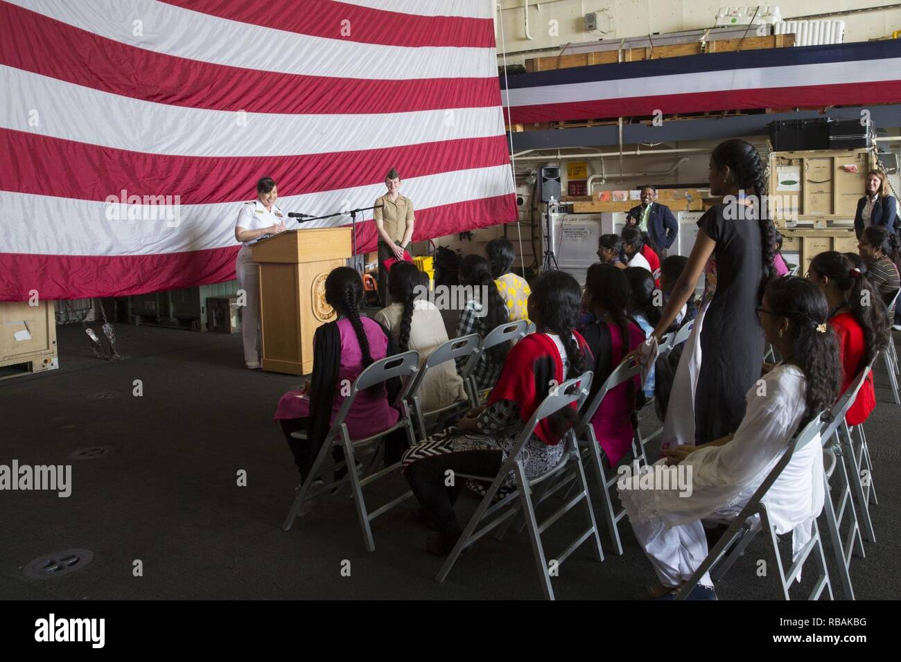 U.S. Navy Cmdr. Dawn Ricketts, left, the executive officer of the San ...