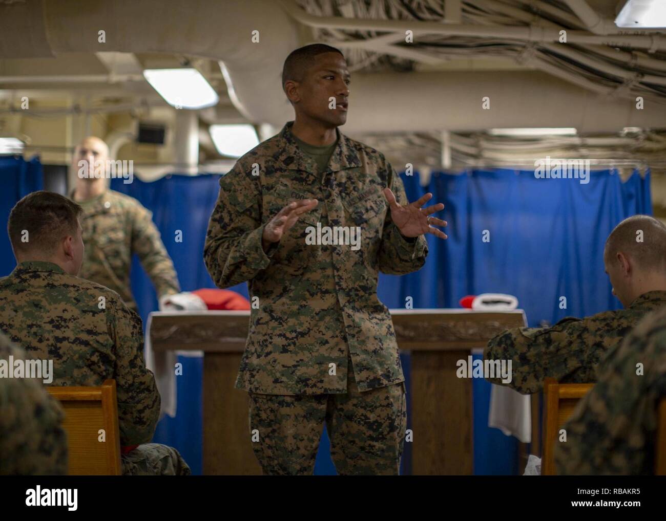 Sergeant Major Jamal Cook, Sergeant Major, Combat Logistics Battalion ...