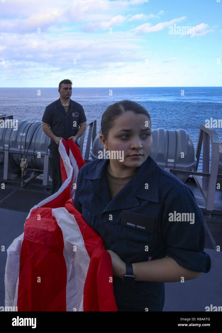 ATLANTIC OCEAN (Dec. 24, 2018) Quartermaster Seaman Genesis Sweany ...