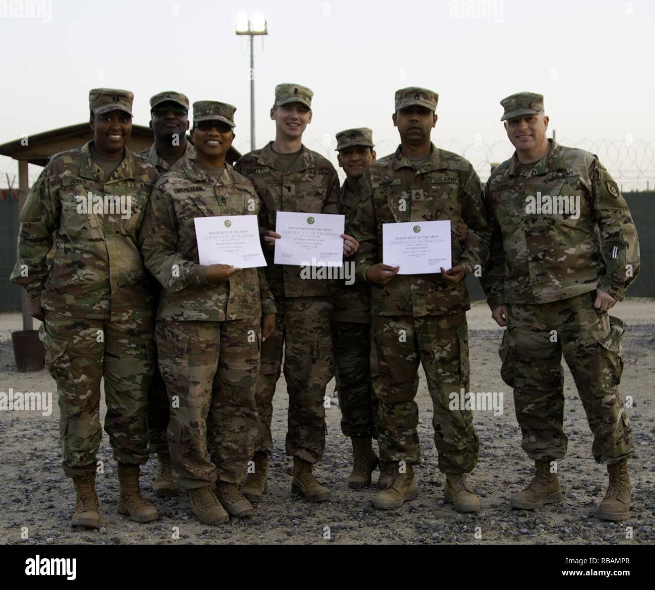 Soldiers and leaders from the 300th Sustainment Brigade display their ...