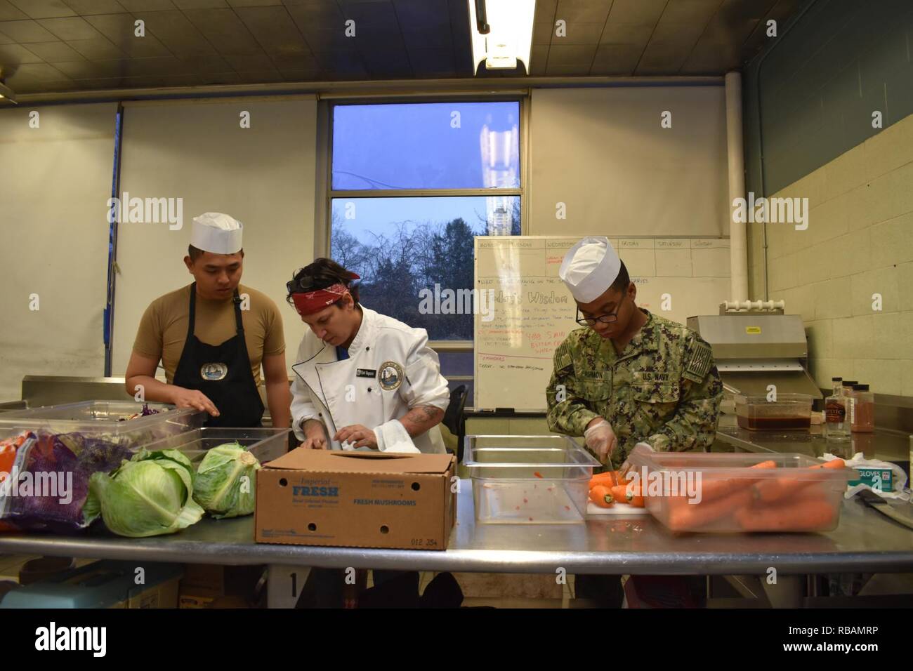 GROTON, Conn. (Dec. 28, 2018) – Chef Michele Ragusis shows Cross Hall ...