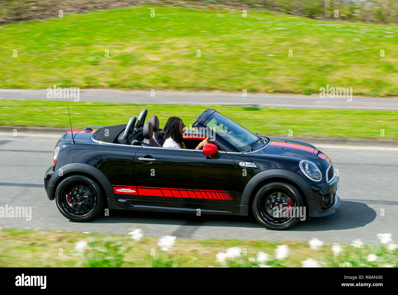2012 R57 shape Mini Cooper JCW Convertible British small car Stock ...