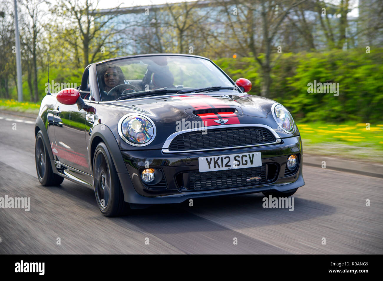 2012 R57 shape Mini Cooper JCW Convertible British small car Stock ...