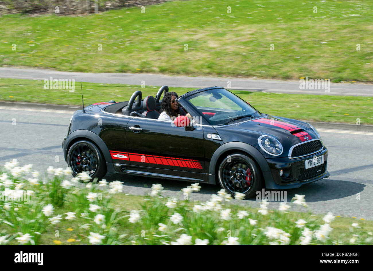 2012 R57 shape Mini Cooper JCW Convertible British small car Stock ...