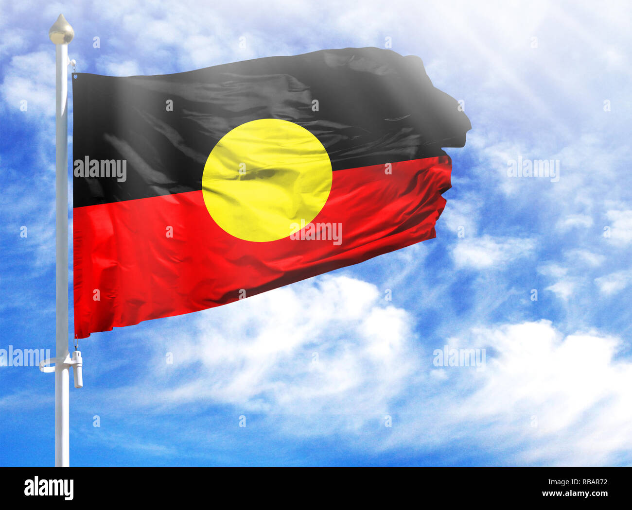 Australian national flag aboriginal flag hi-res stock photography and ...