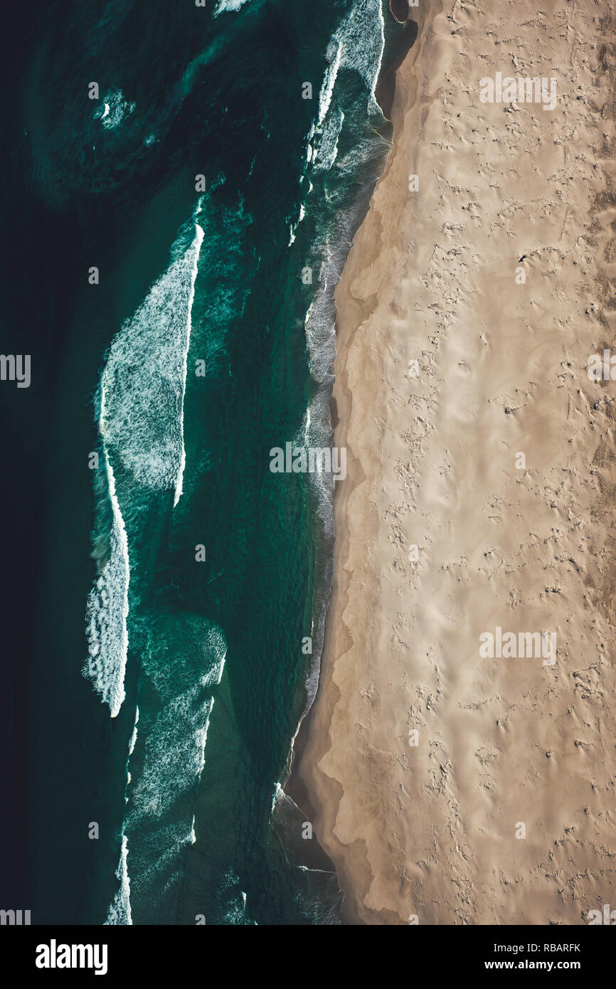 Aerial view of Noordhoek beach, a fantastic pristine beach just along ...