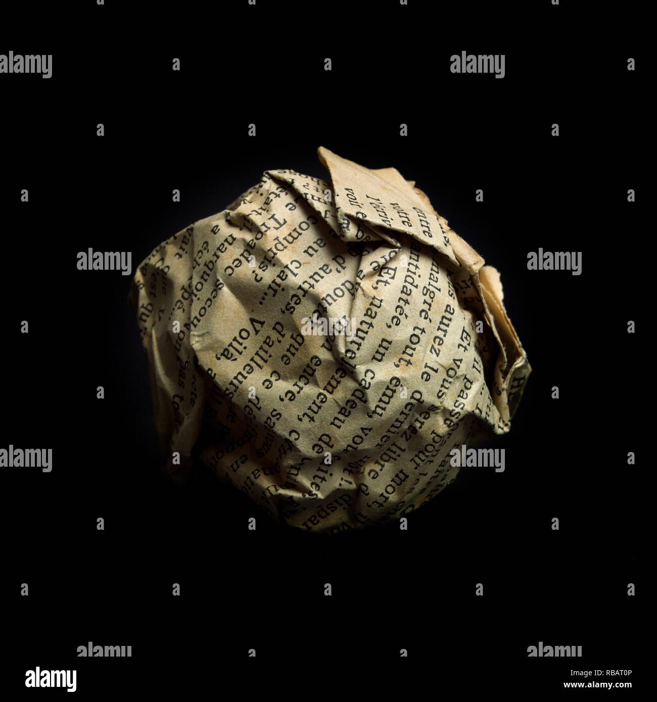 Scrunched up paper hi-res stock photography and images - Alamy