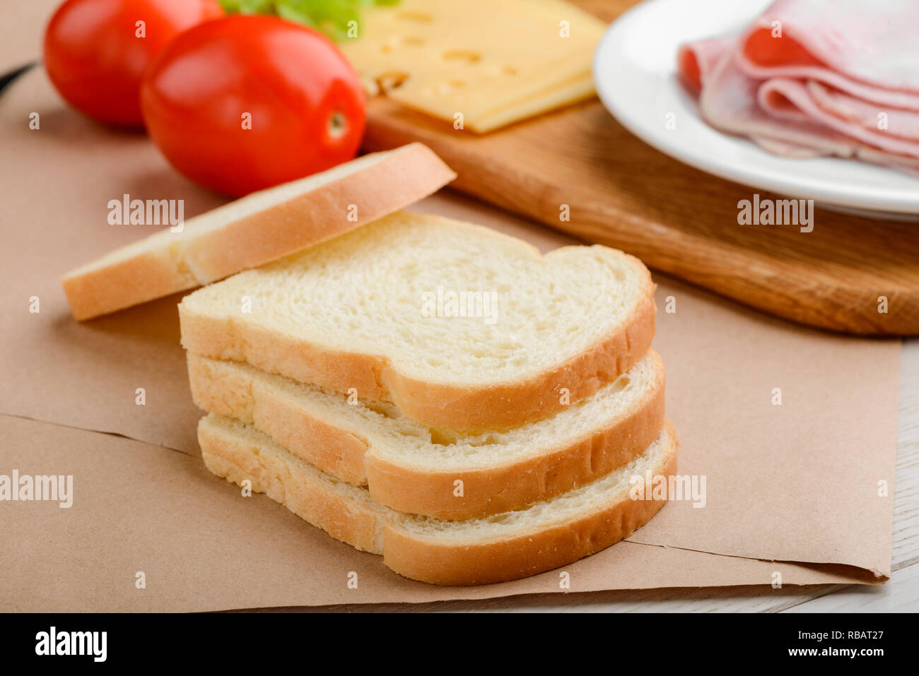 Stack sandwich bread slices hi-res stock photography and images - Alamy