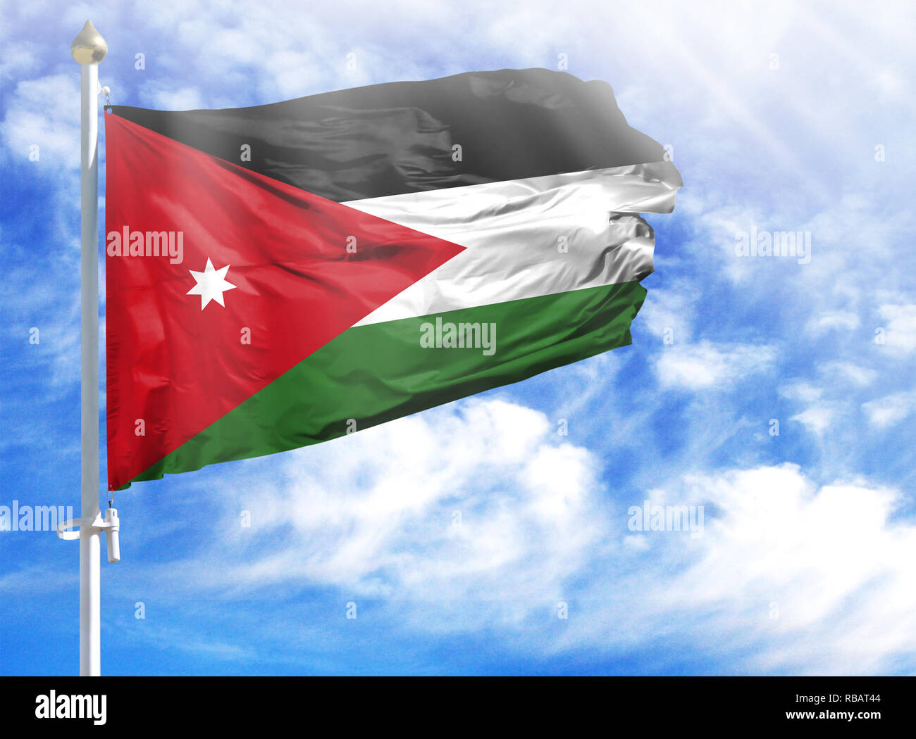 Jordan flag in horizontal hi-res stock photography and images - Alamy