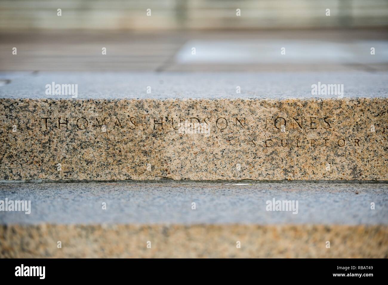 Close up of an engraving on the steps of the Tomb of the Unknown ...