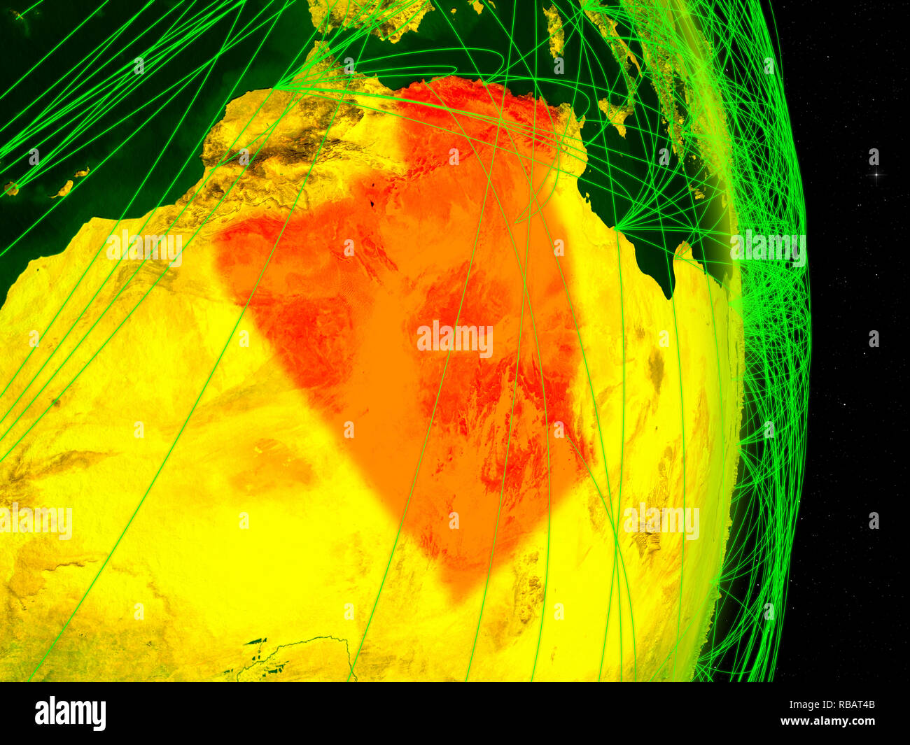 Algeria digital map hi-res stock photography and images - Alamy