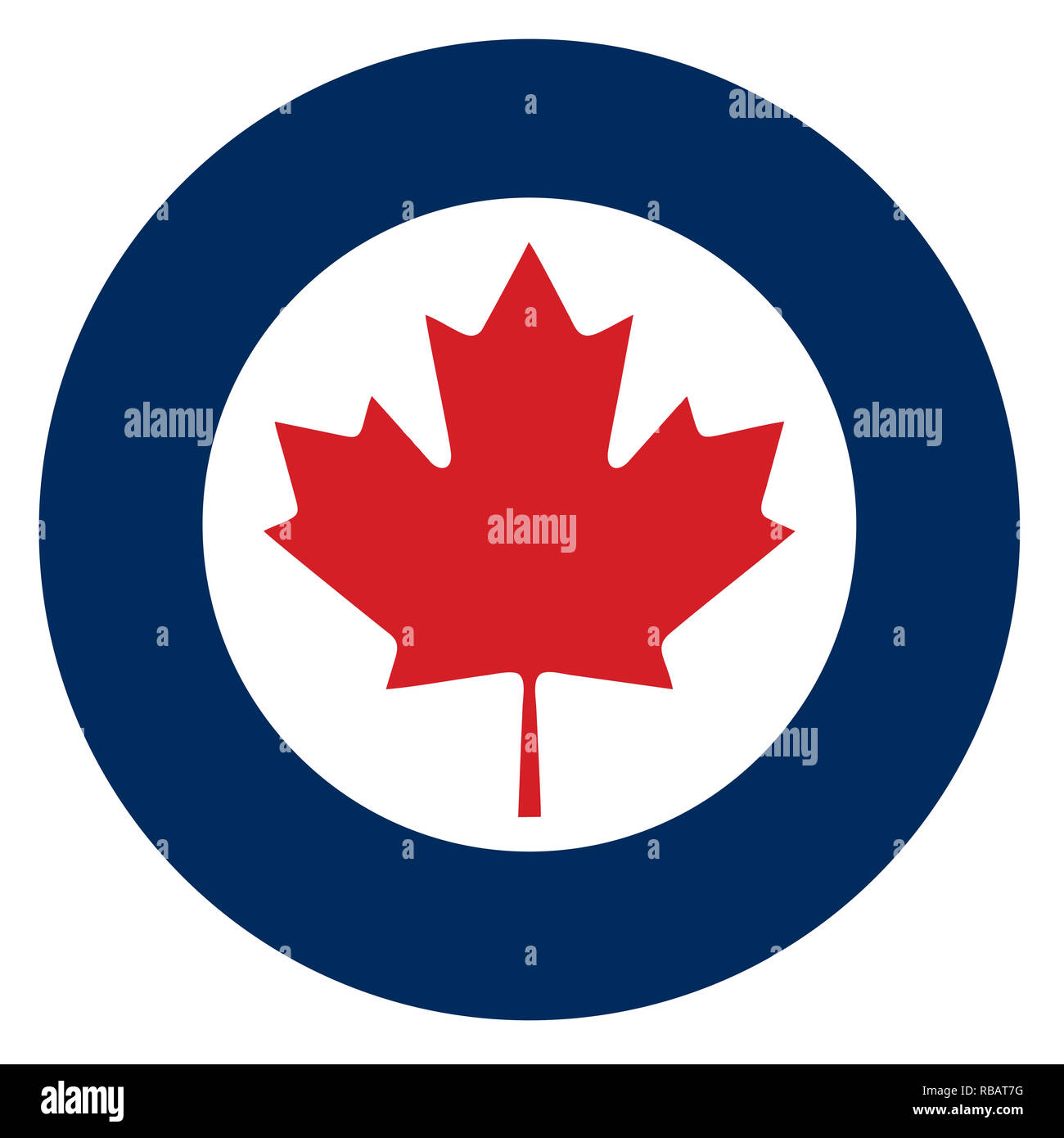 Canada country roundel flag based round symbol Stock Photo - Alamy