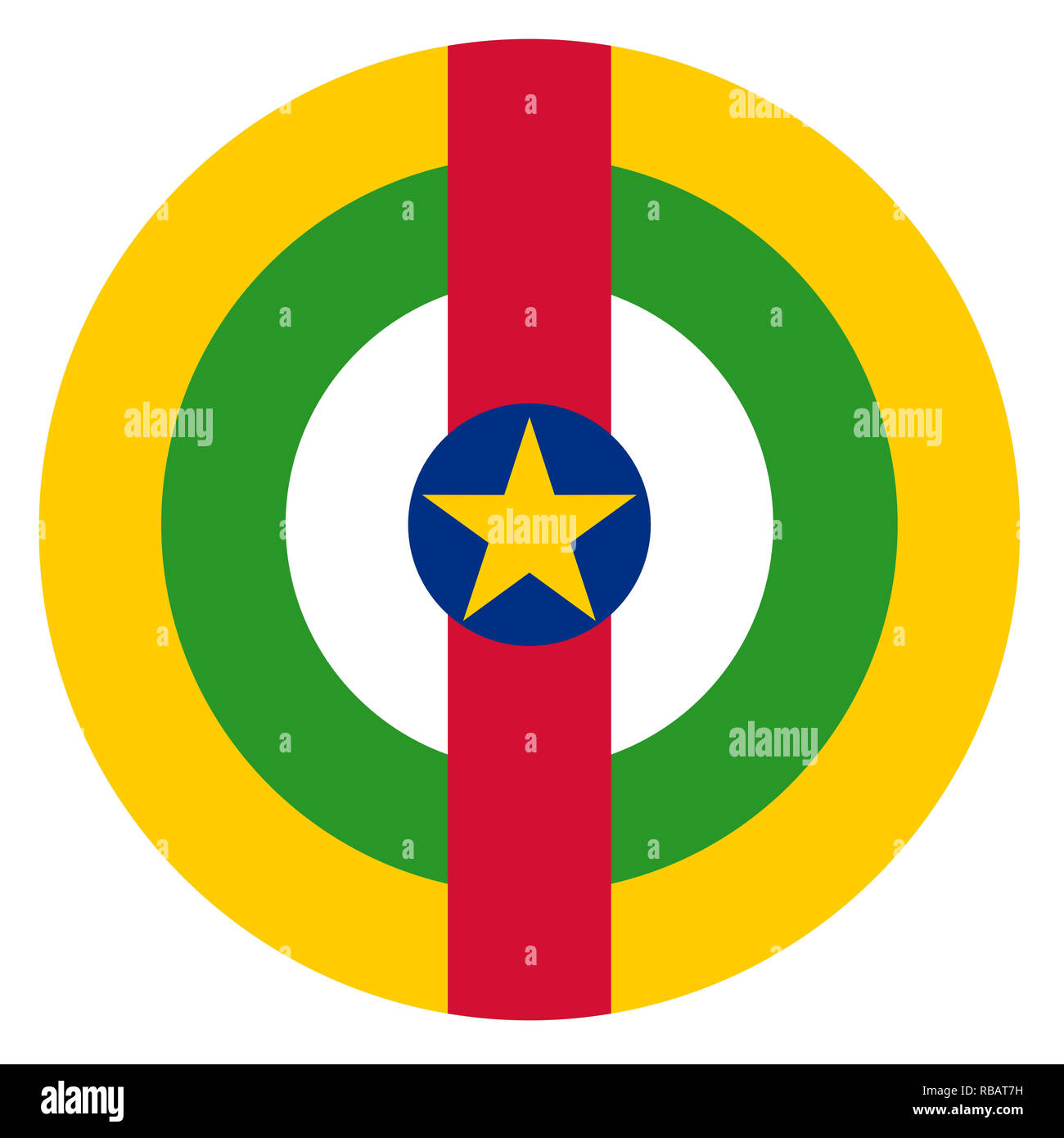 Central African Republic country roundel flag based round symbol Stock ...