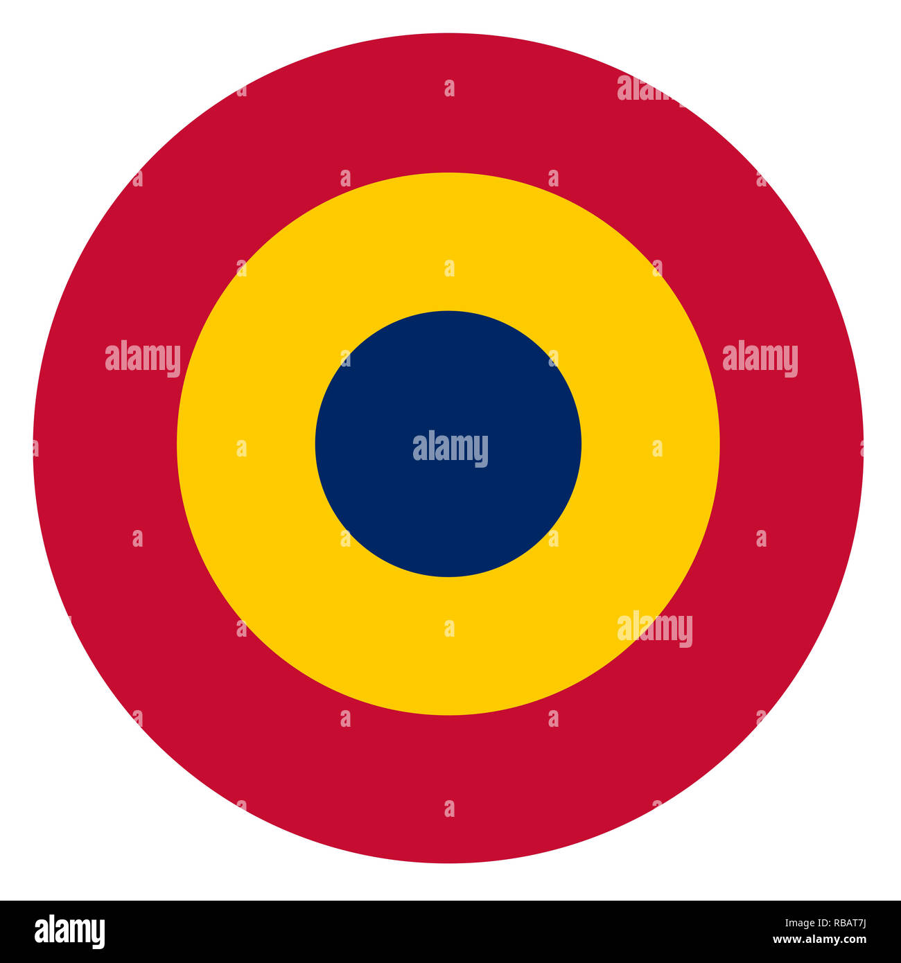 Chad country roundel flag based round symbol Stock Photo - Alamy