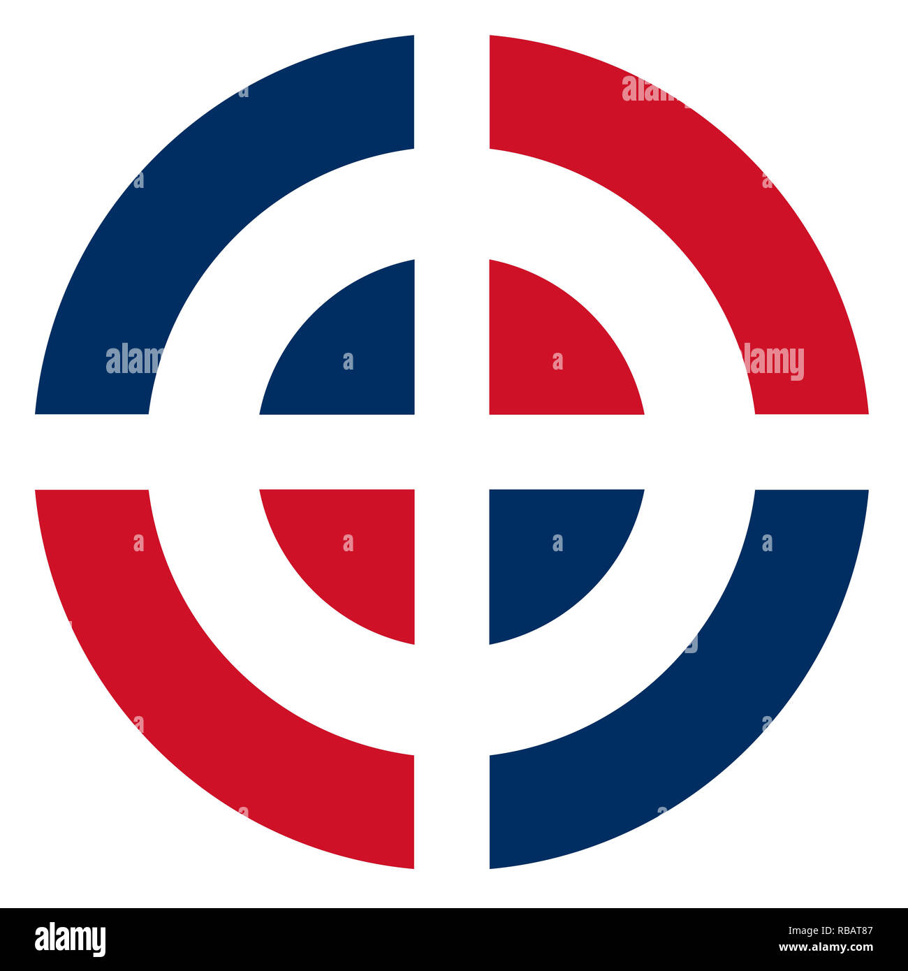 Dominican Republic country roundel flag based round symbol Stock Photo ...