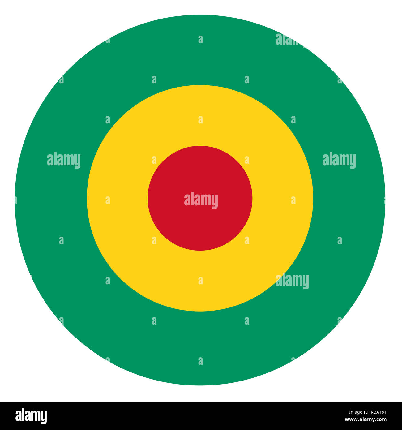 Guinea country roundel flag based round symbol Stock Photo - Alamy