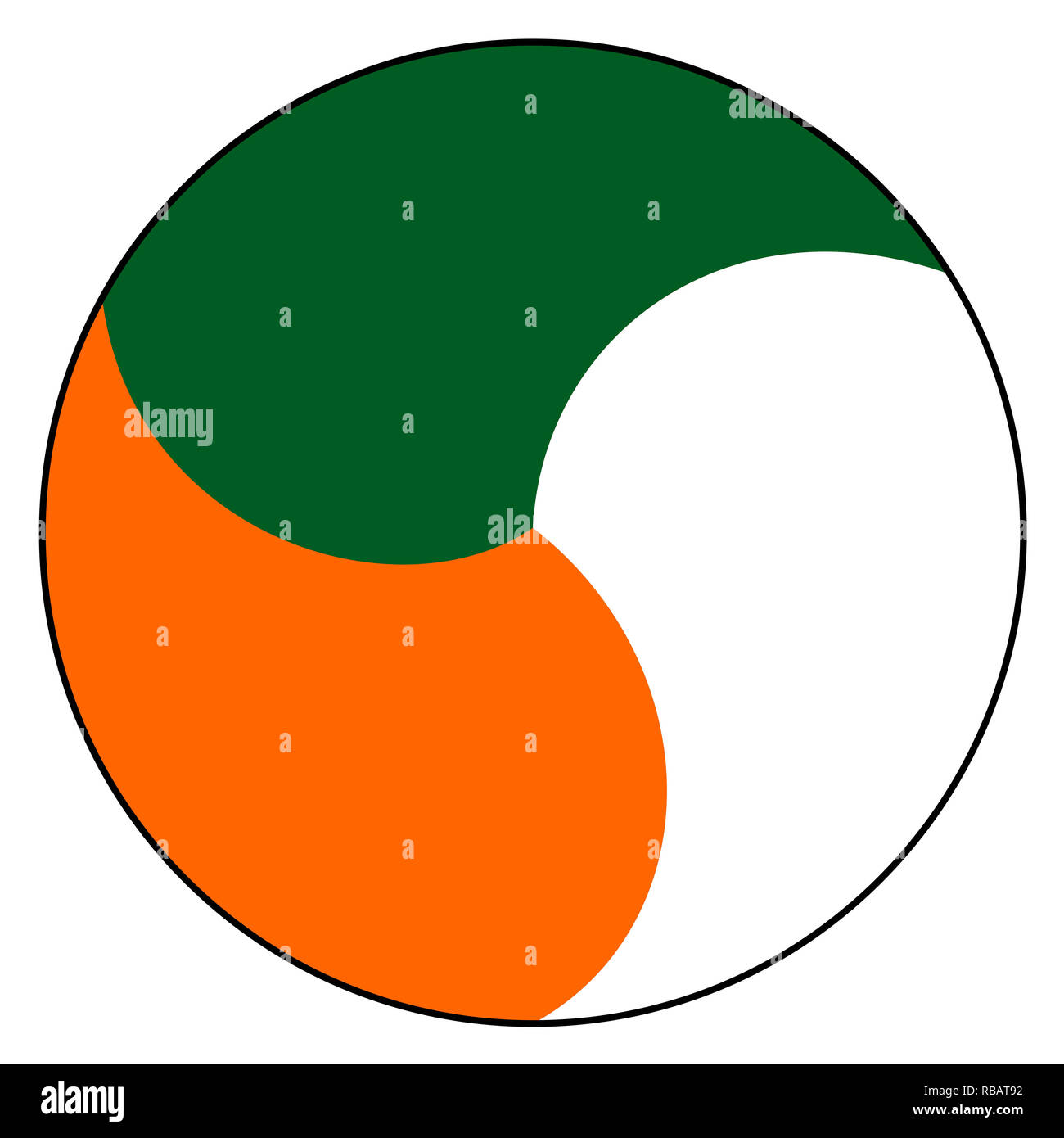Ireland country roundel flag based round symbol Stock Photo - Alamy