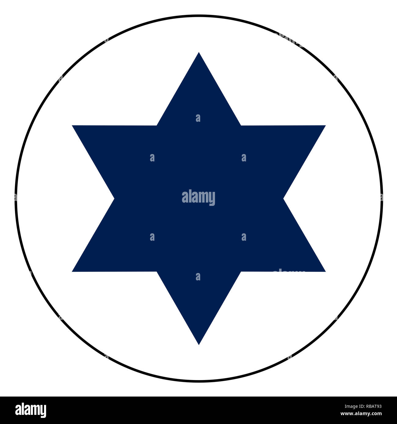 Israel country roundel flag based round symbol Stock Photo - Alamy