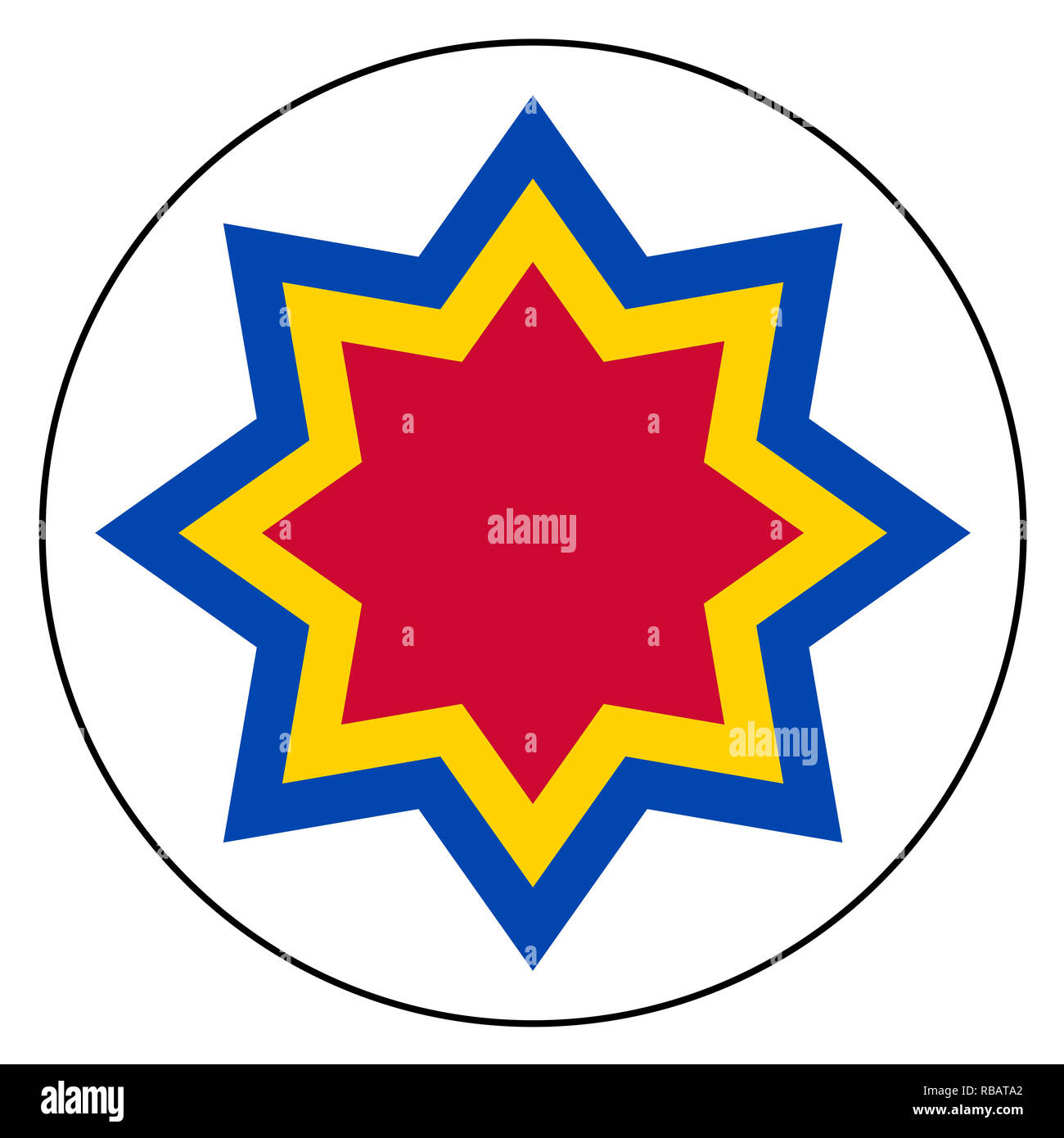 Moldova country roundel flag based round symbol Stock Photo - Alamy