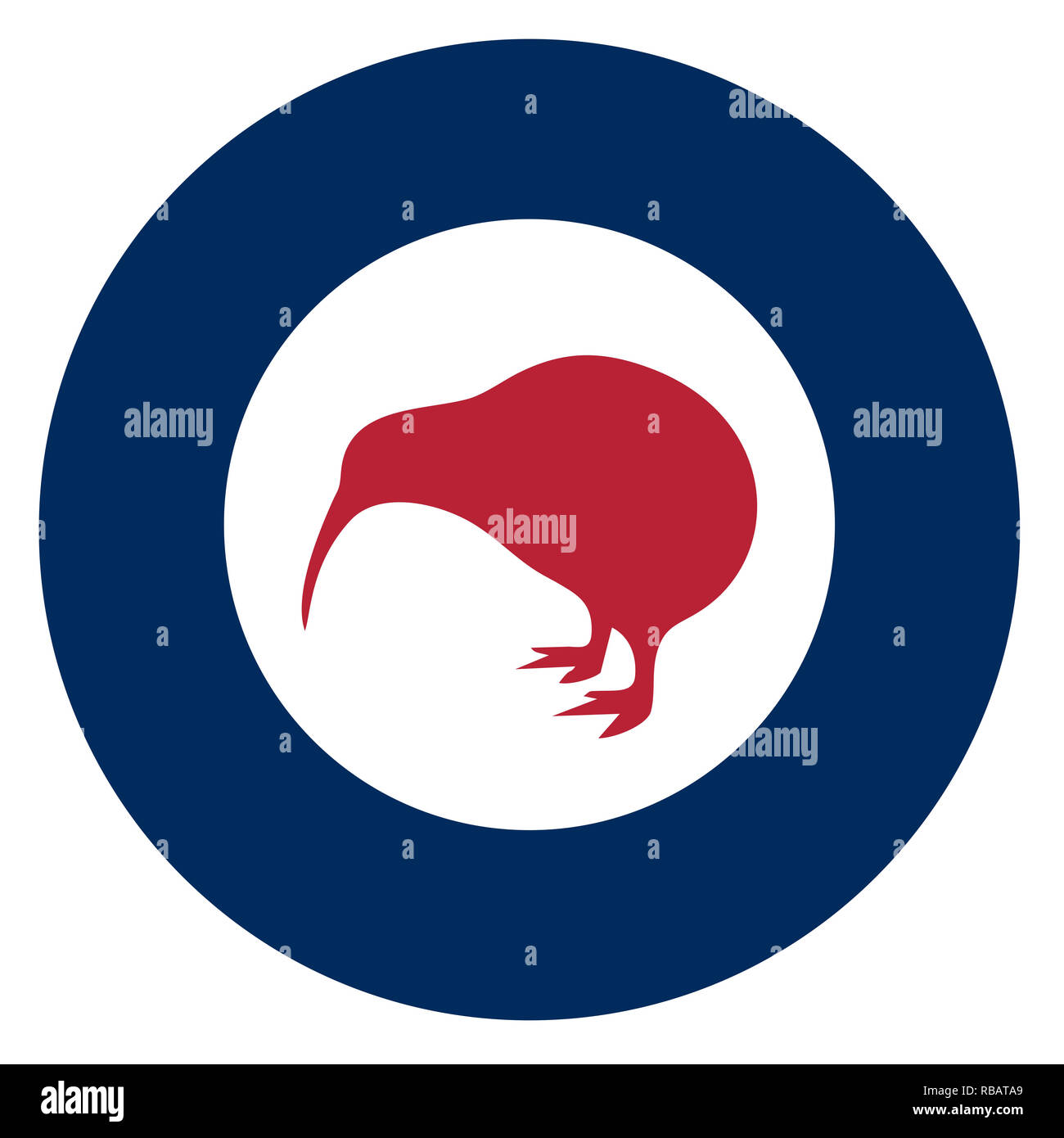 New Zealand country roundel flag based round symbol Stock Photo - Alamy