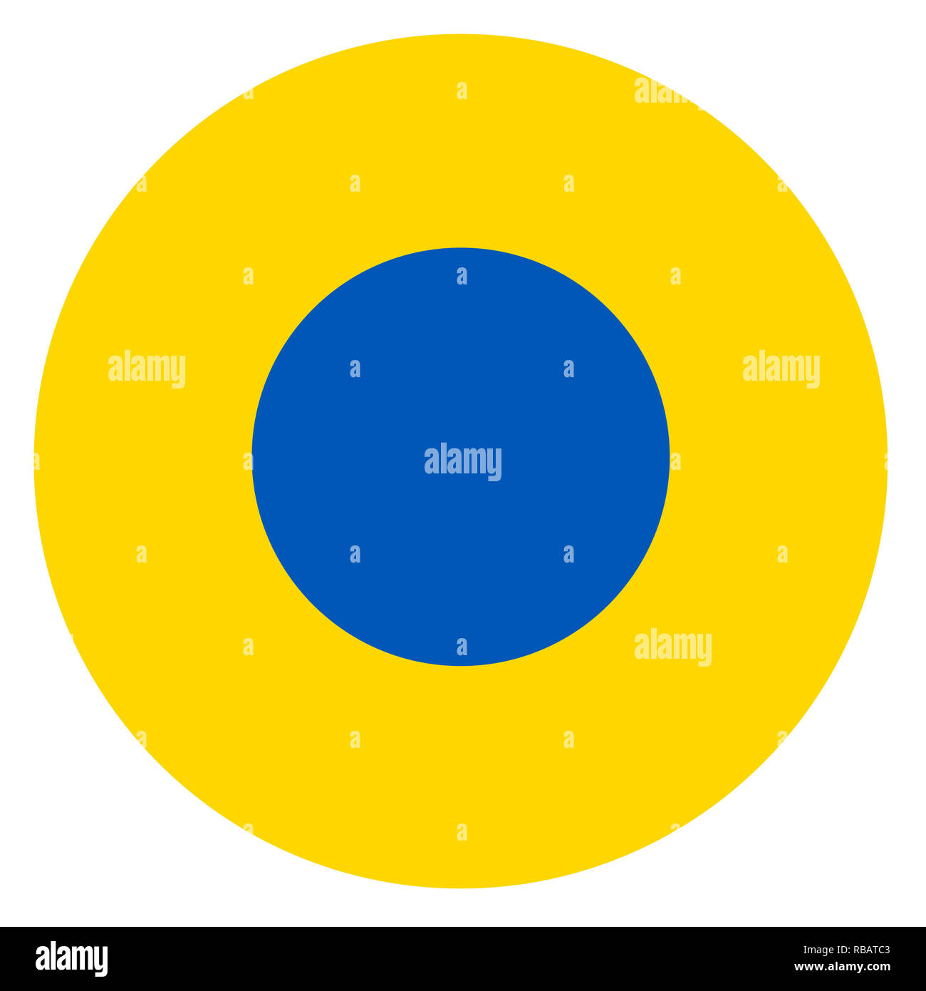 Ukraine country roundel flag based round symbol Stock Photo - Alamy