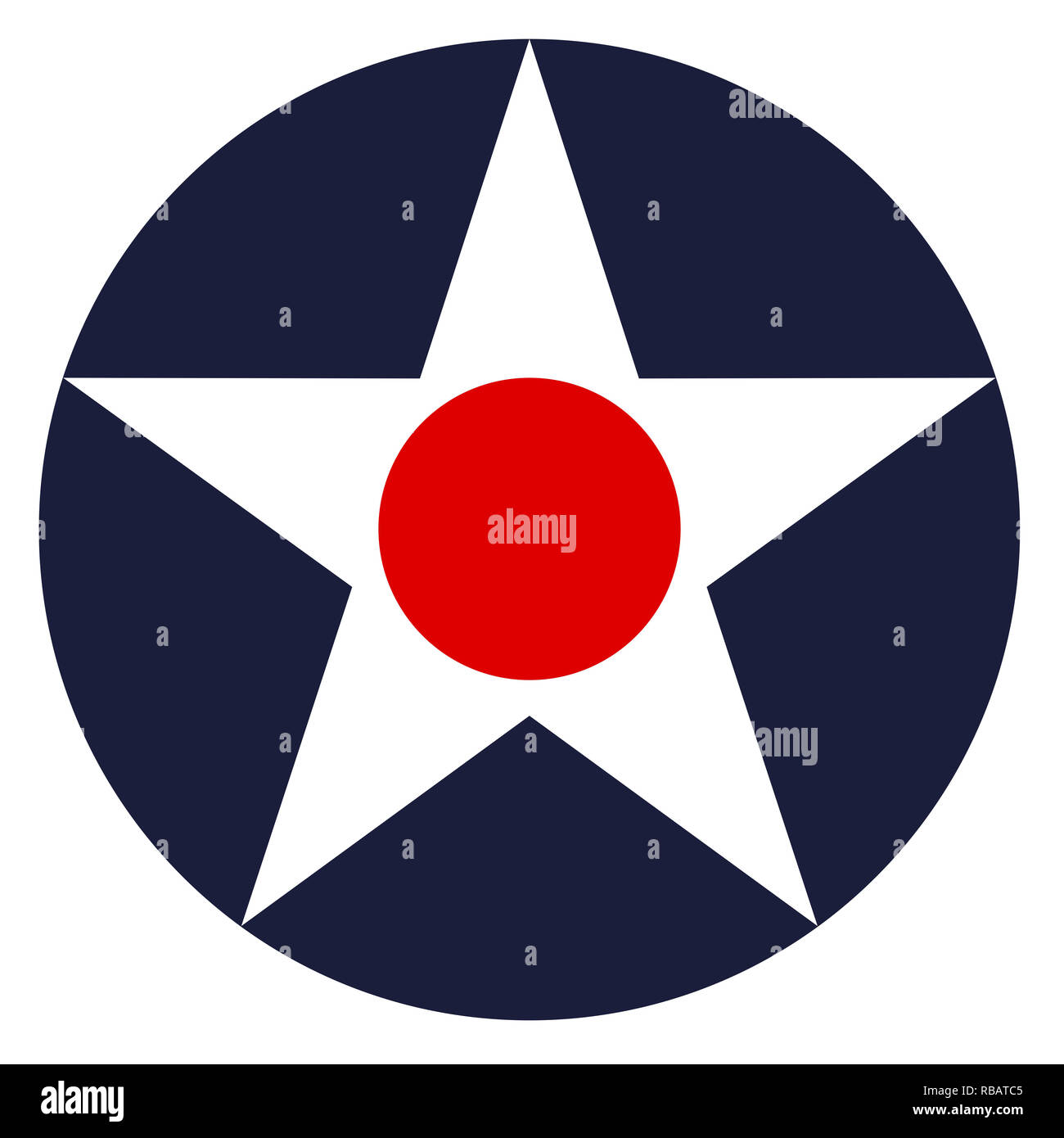 USA country roundel flag based round symbol Stock Photo - Alamy