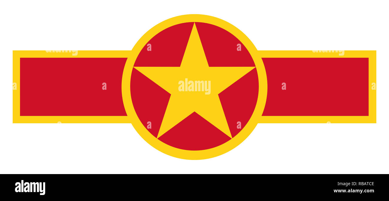Vietnam country roundel flag based round symbol Stock Photo - Alamy