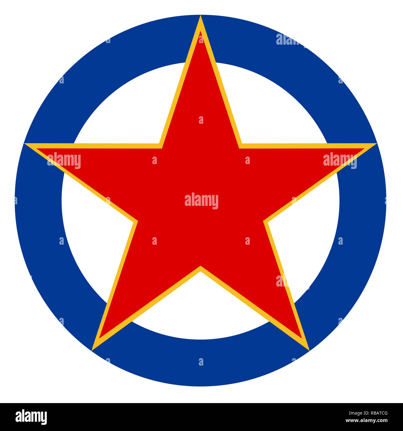 yugoslavia country roundel flag based round symbol Stock Photo - Alamy