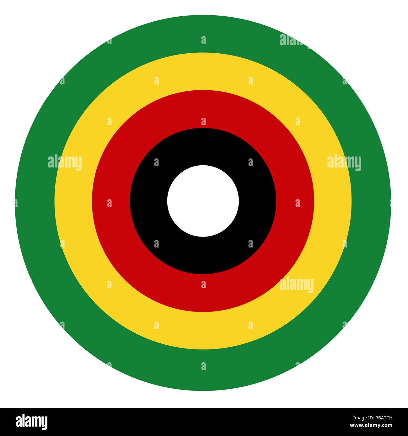 Zimbabwe country roundel flag based round symbol Stock Photo - Alamy