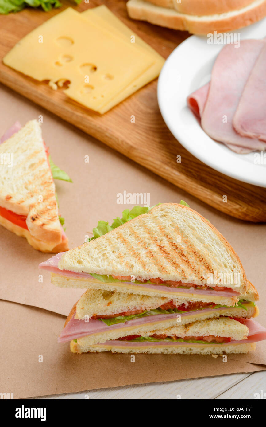 Club sandwich triangle hi-res stock photography and images - Alamy