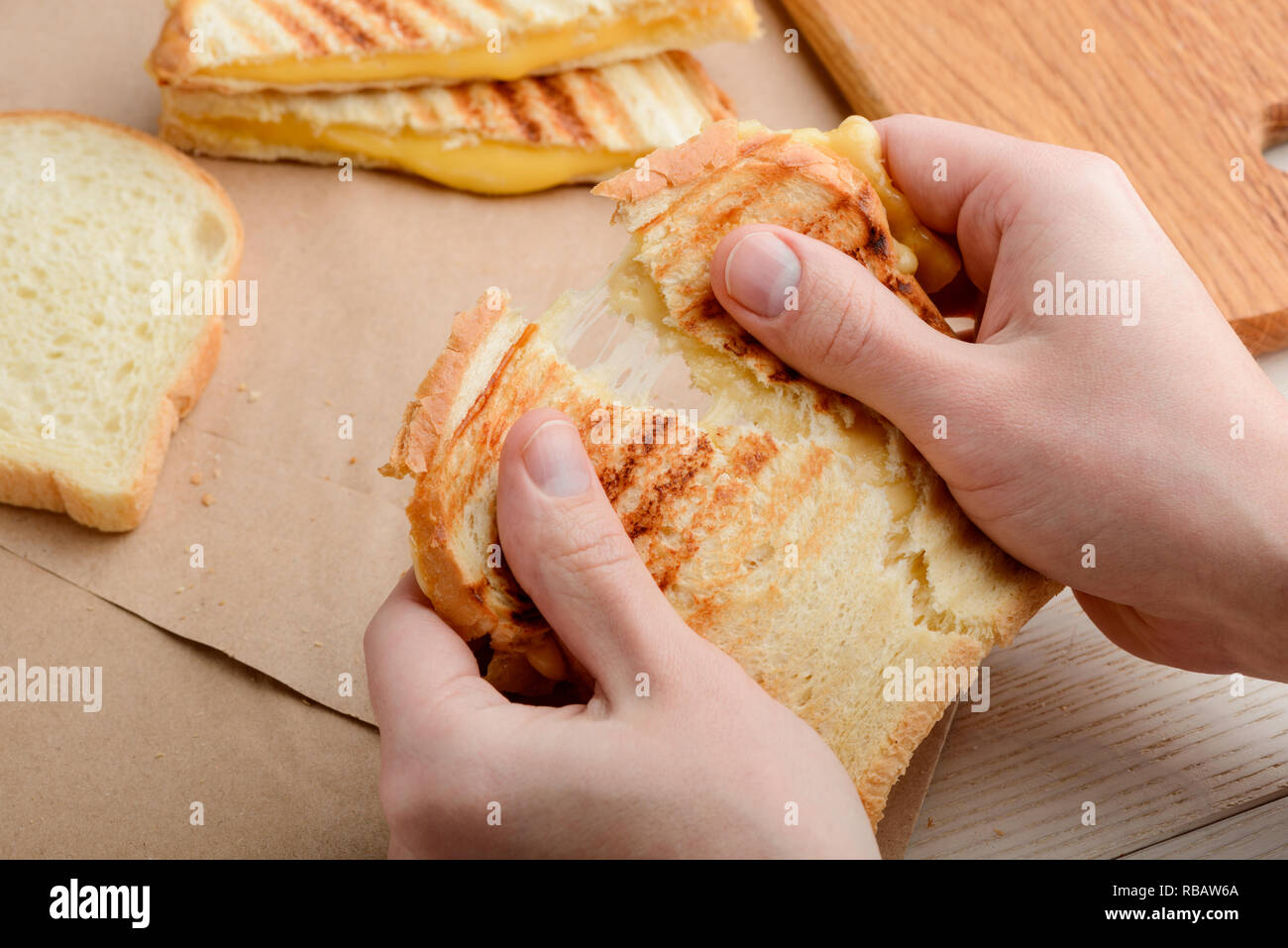 Cheddar cheese man hands hi-res stock photography and images - Alamy