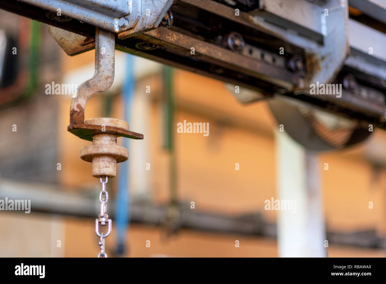 chain of crane in factory, industrial background Stock Photo - Alamy